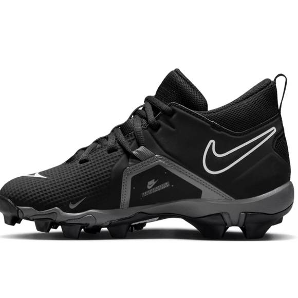 Nike | Shoes | Nike Black And Gray Athletic Cleats With Breathable Mesh ...